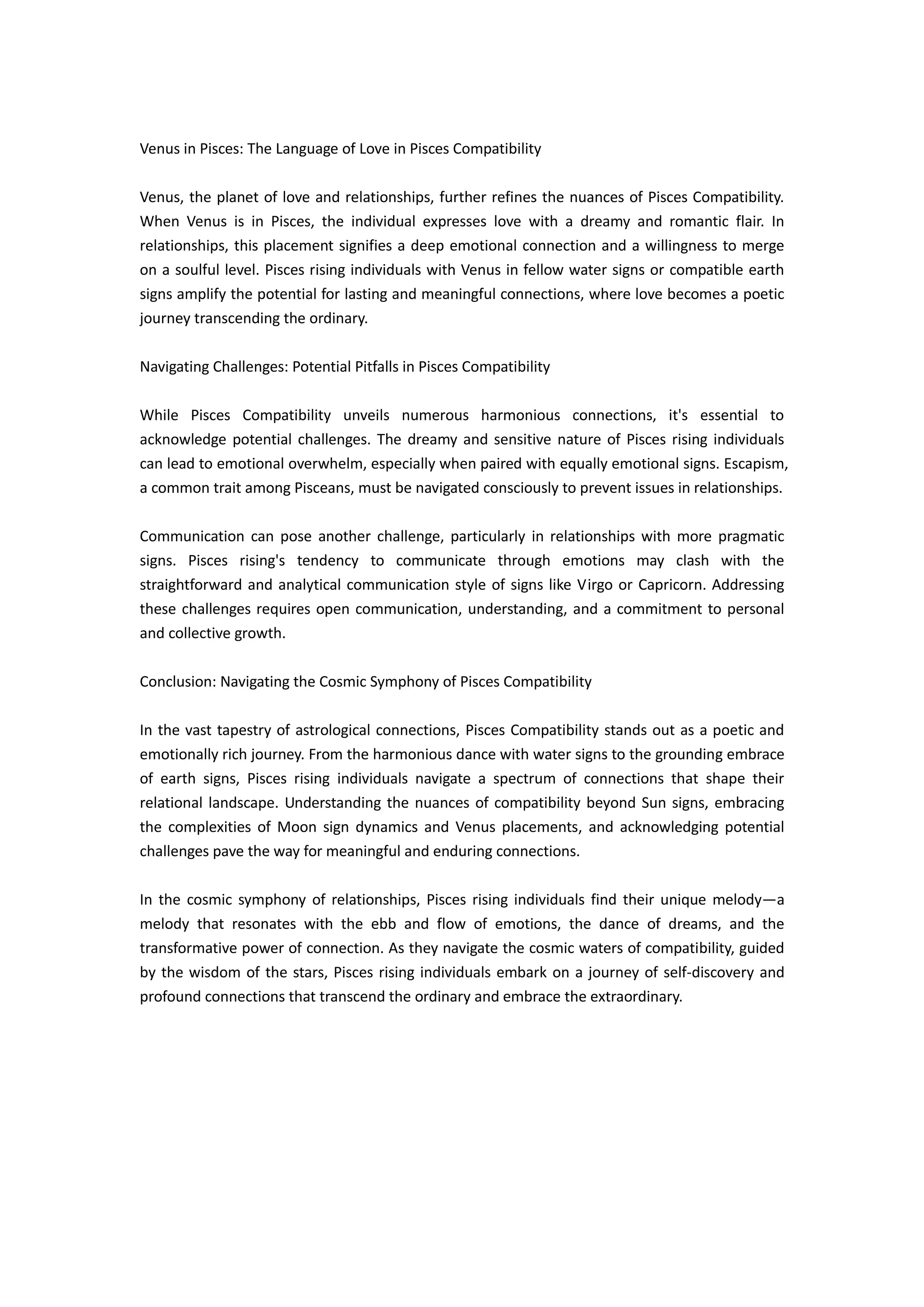 Who is pisces rising most compatible with | DOC