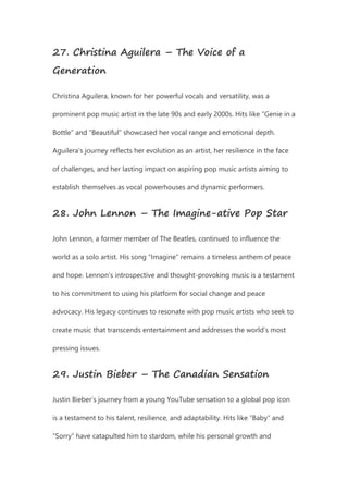 Top 30 Pop Music Artists of All Time | DOC