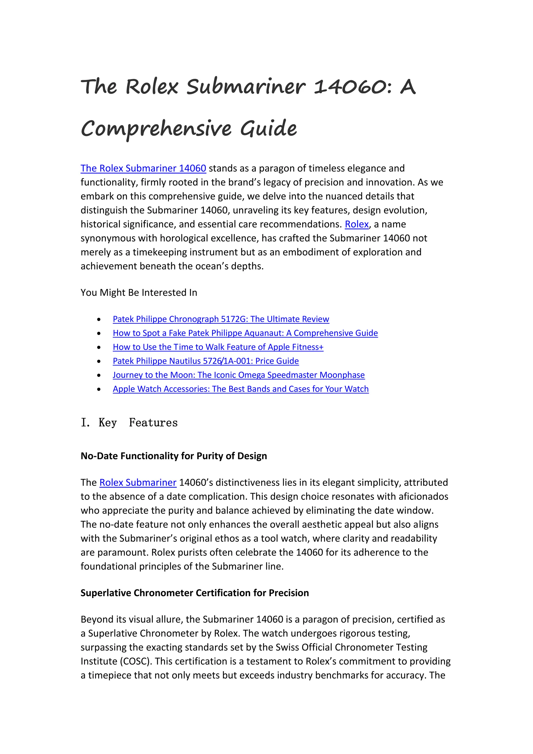 The Rolex Submariner 14060: A Comprehensive Guide | DOC