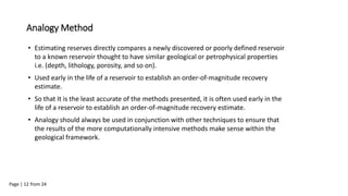 Exploration and Estimation Petroleum Reserves | PPTX