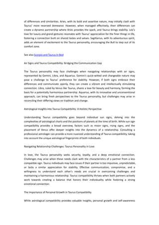 What signs do Taurus get along with | DOC