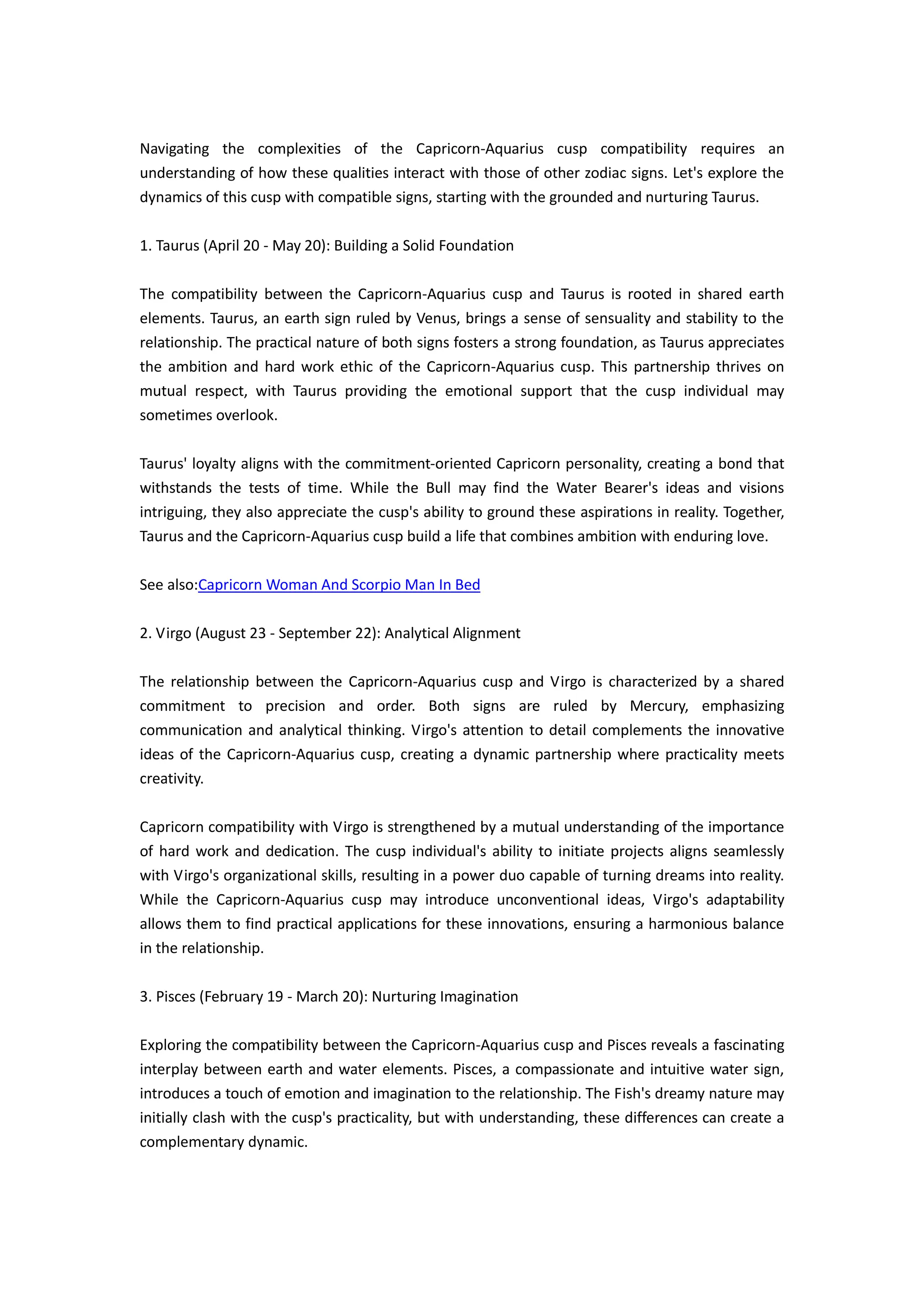 What signs are compatible with capricorn aquarius cusp | DOC