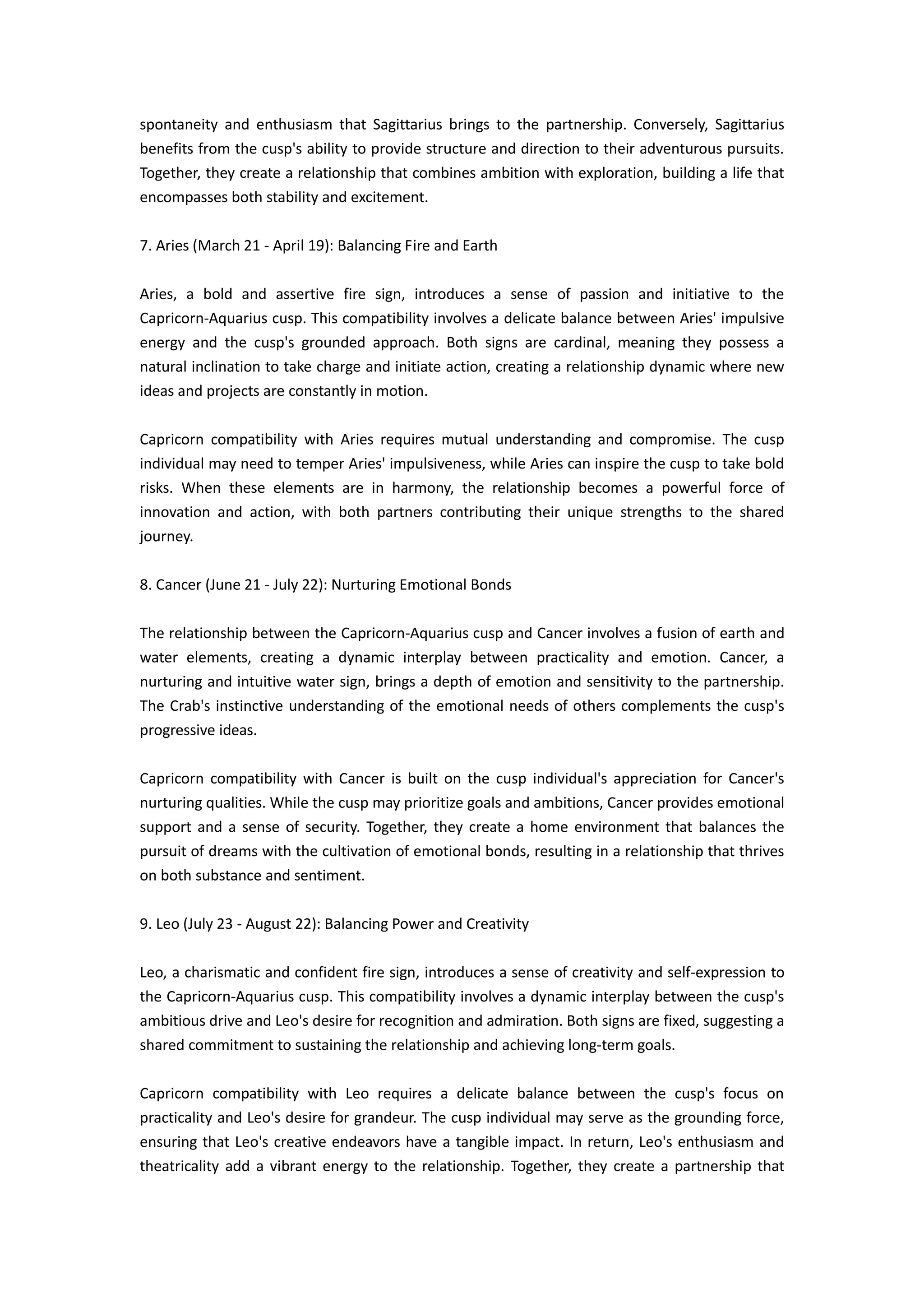 What signs are compatible with capricorn aquarius cusp | DOC