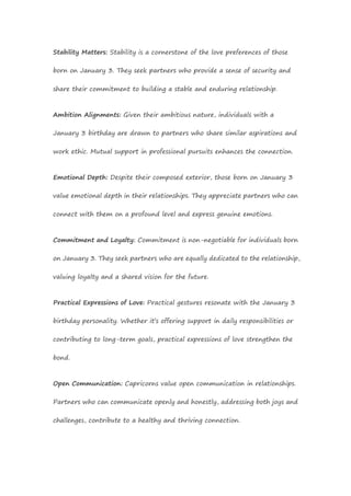 January 3 Birthday Capricorn Personality: Traits, Compatibility & More ...