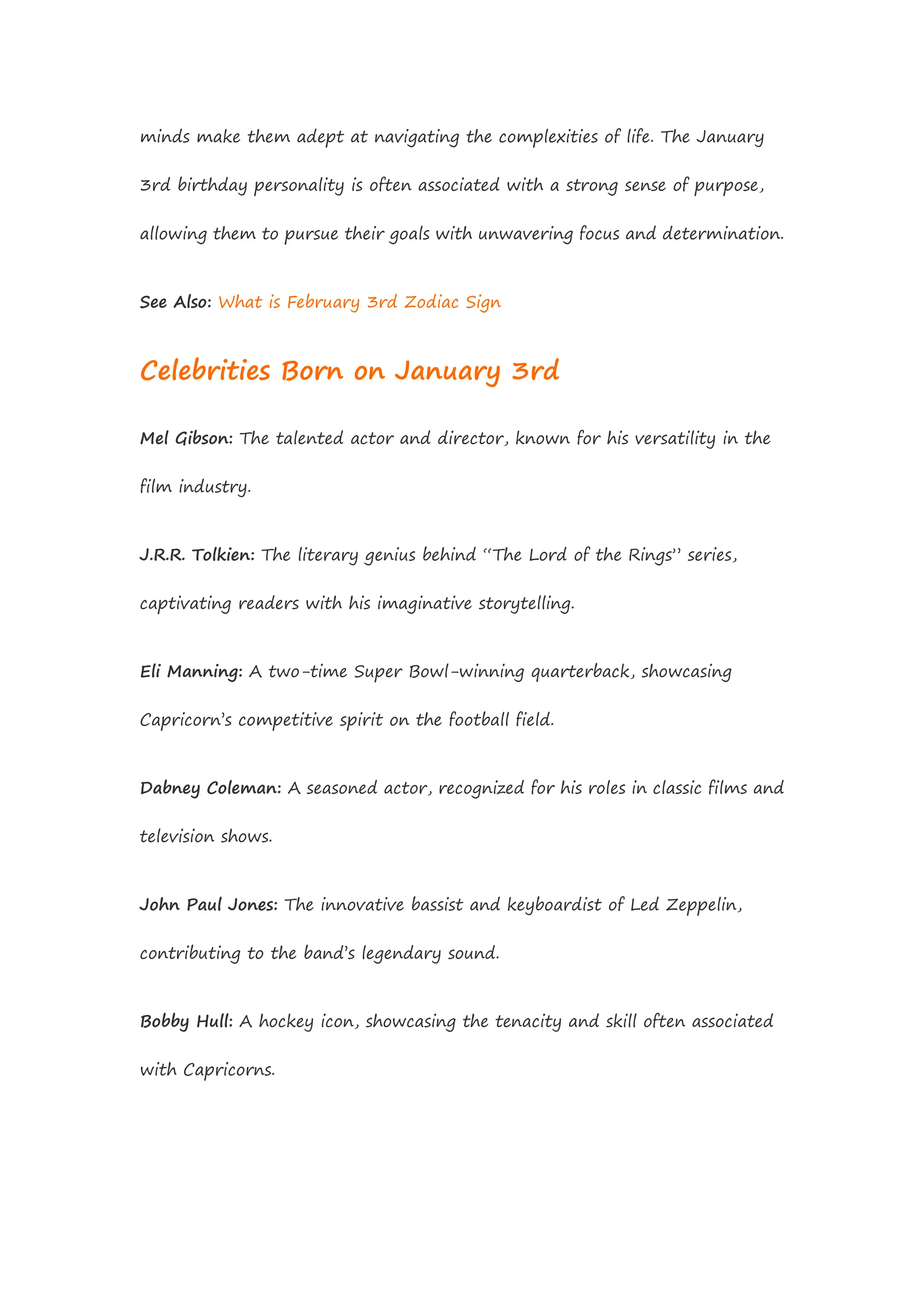What is January 3rd Zodiac Sign? | DOC