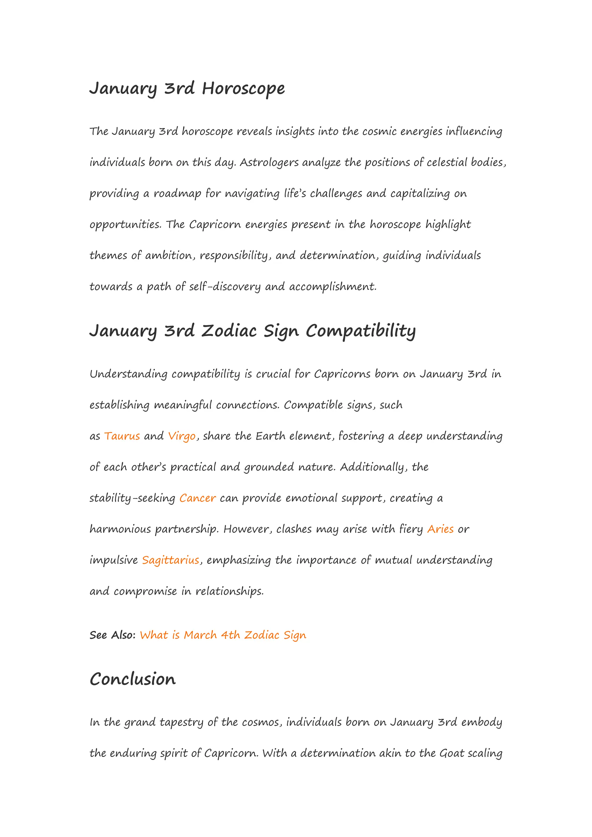 What is January 3rd Zodiac Sign? | DOC