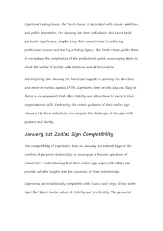 January 1st is What Zodiac Sign | DOC | Astrology | Religion & Spirituality