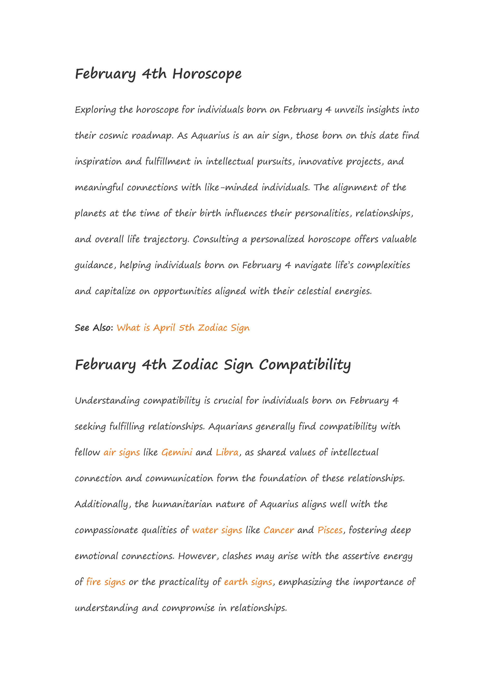 February 4 is What Zodiac Sign | PDF
