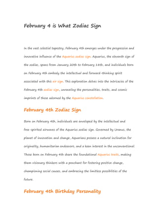 February 4 is What Zodiac Sign | DOC