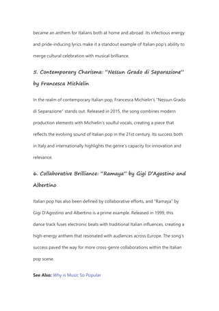 What is the Best Italian Pop Songs? A Deep Dive | DOC