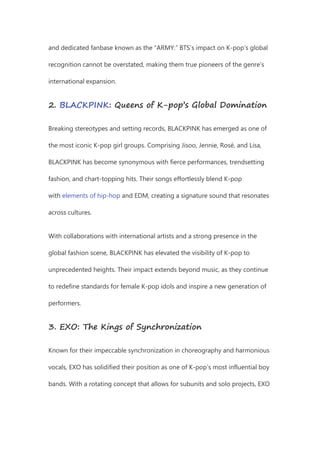 Unveiling the 10 Most Popular K-pop Idols in the Global Music Scene ...