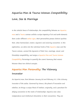 Taurus Female Compatibility