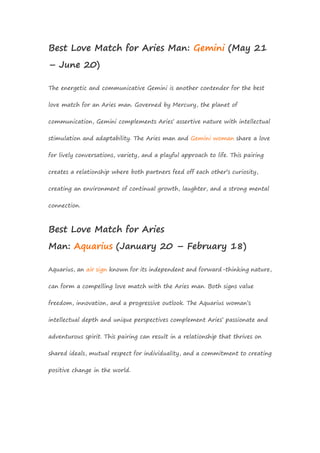 A Complete Guide to Best Love Match for Aries Man | DOC