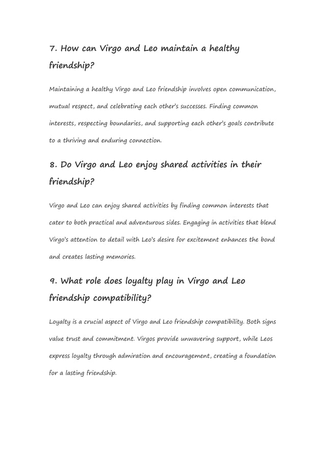 All You Need to Know About Virgo and Leo Friendship Compatibility | DOC