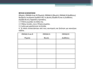 ΡΗΜΑ ΚΑΙ ΔΙΑΘΕΣΕΙΣ ΣΤΑ ΝΕΑ ΕΛΛΗΝΙΚΑ - Β ΓΥΜΝΑΣΙΟΥ | PPTX