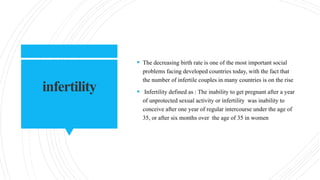 infertility effect on males and fema les | PPTX