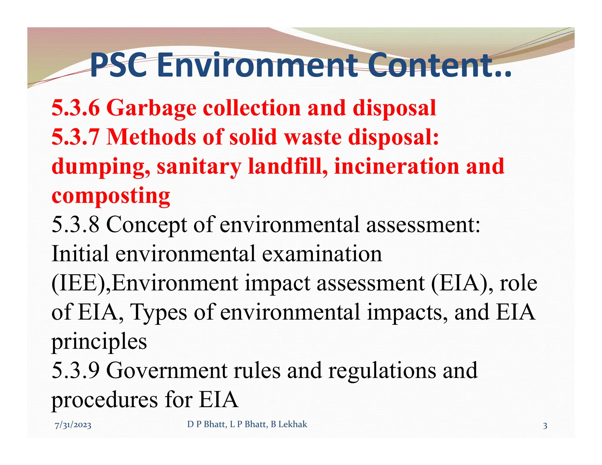 Environment notes PSC Civil Engineering notes | PDF