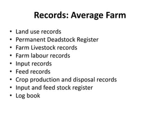 FARM REPORT AND ACCOUNT MANAGMENTa farm,various | PPT