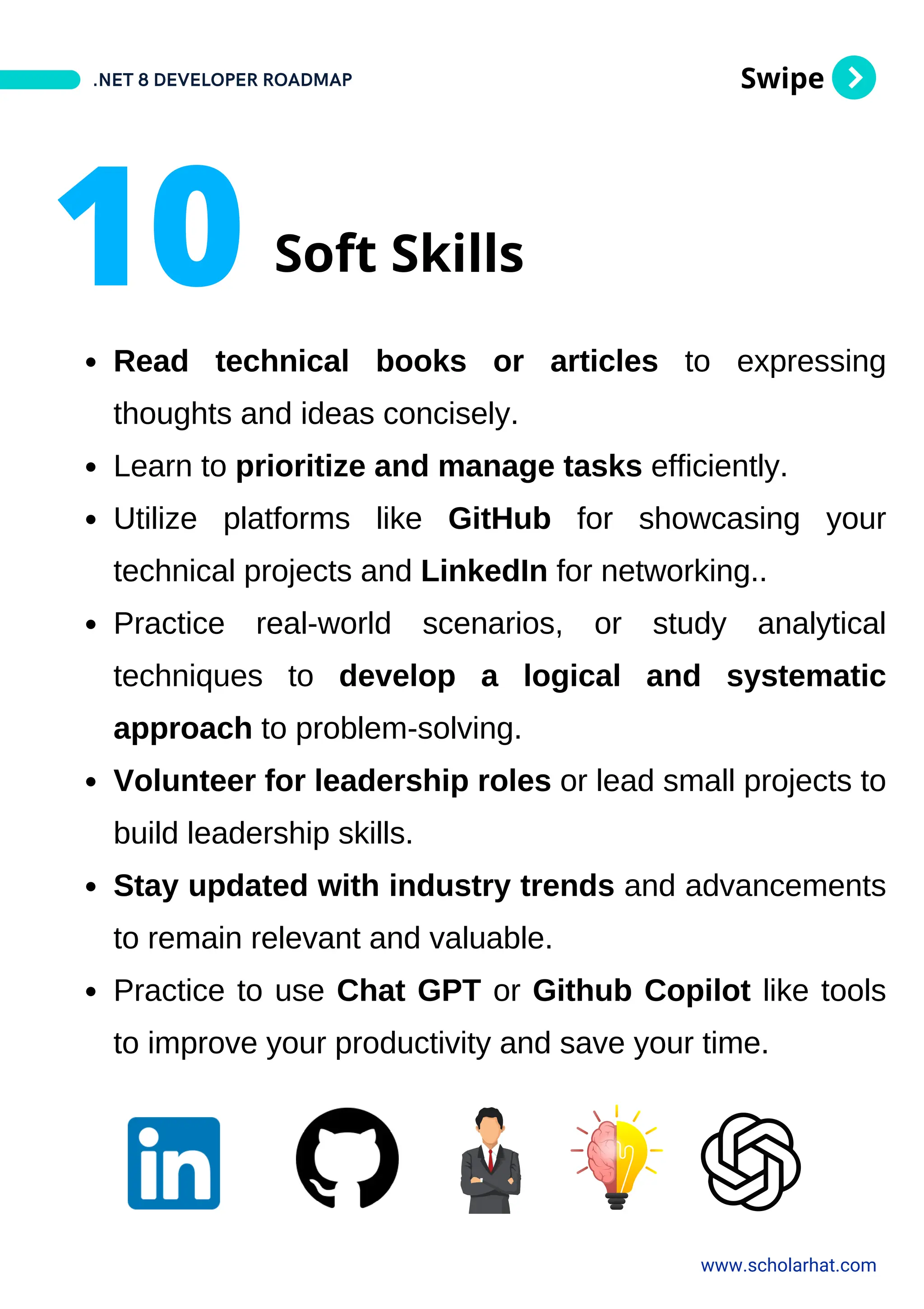 .NET 8Developer Roadmap By Scholarhat PDF | PDF | Free Download