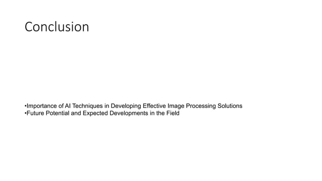 Definition of Artificial Intelligence Importance of AI in Image Processing | PPT