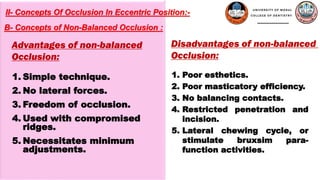 occlusion-5د منيه جامعه الدمنهوري .prosthodontic | PPT