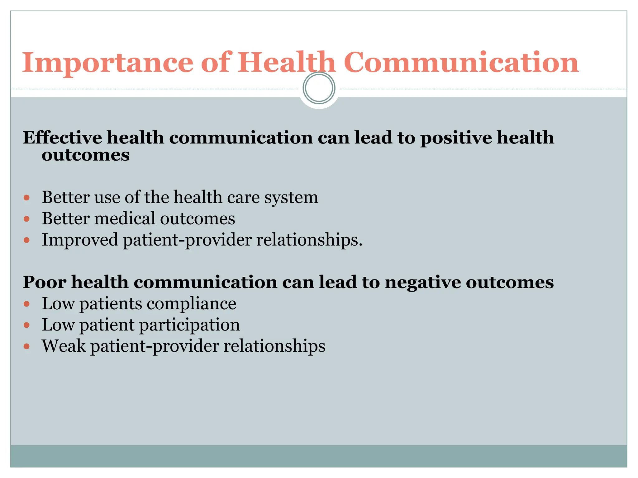 اHealth communication for undergraduate students | PPTX