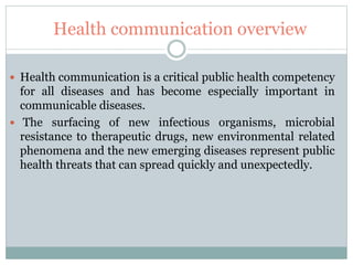 اHealth communication for undergraduate students | PPTX