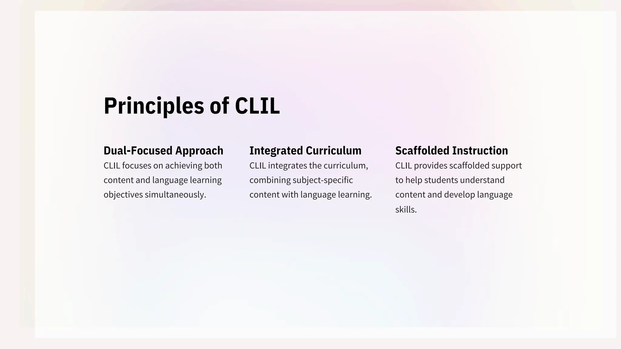 clil: A Integrated Approach to Language andContent | PPT