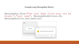 .Net Technologies MessageBox using Visual basic.pptx