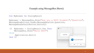 .Net Technologies MessageBox using Visual basic.pptx