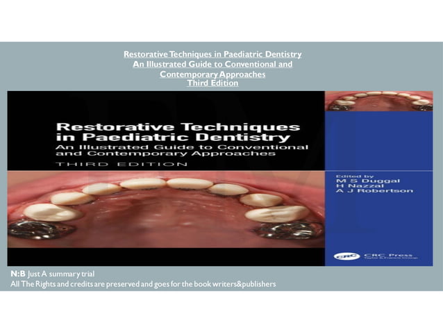 restorative techniques in pediatric dentistry book third edition ...