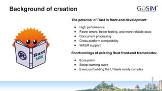 GOSIM 2024 - GenUI: Declarative Rust Cross-platform Framework Based on Makepad | PPTX | Web ...