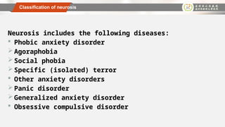 Neurotic disorders department of psychology .pptx