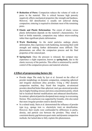 Compaction processes of powder metallurgy | PDF