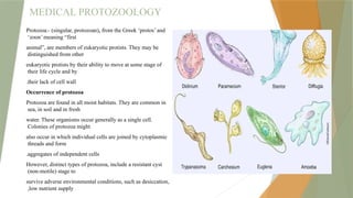 MEDICAL PROTOZOLOGY000000000000000000000 | PPTX
