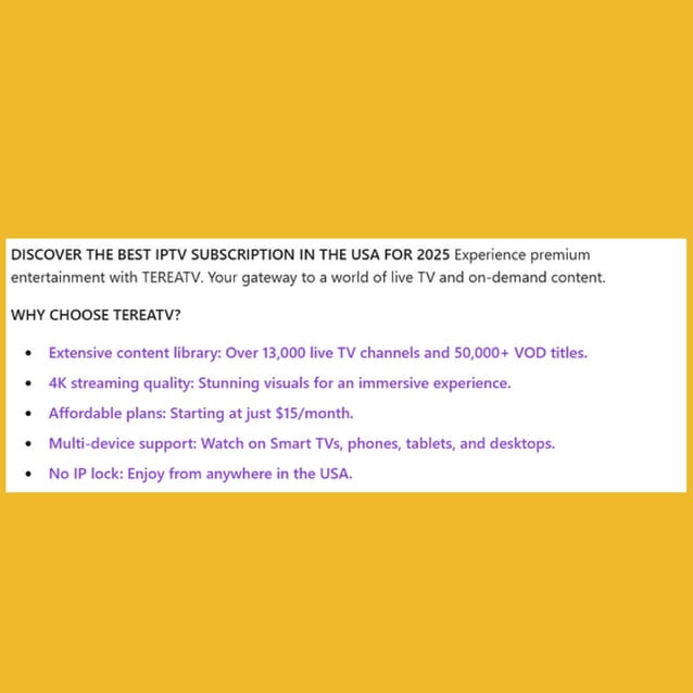 Best IPTV Subscription in the USA for 2025: Your Complete Streaming ...