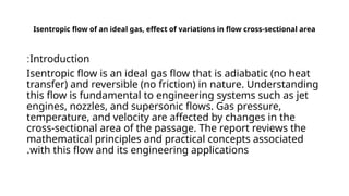 Isentropic flow abdtrdsefyyjgedrhyy5yt4f | PPT