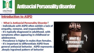 Antisocial disorder د .رعد هلال عرض طب نفسي .pptx
