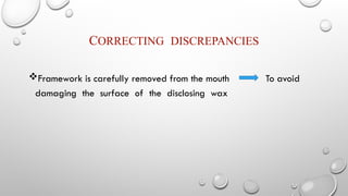 vitallium Removable Partial Denture framework try in | PPTX