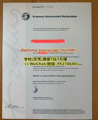 Erasmus University Rotterdam degree offer diploma Transcript | PPTX