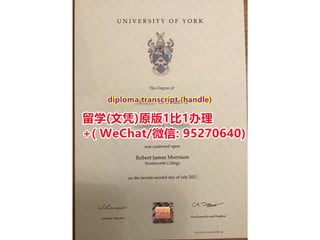 University of York degree offer diploma Transcript | PPT