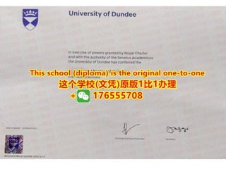 University of Dundee degree offer diploma Transcript | PPT