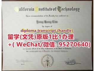 California Institute of Technology degree offer diploma Transcript | PPT