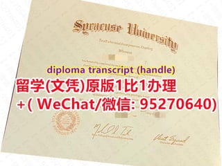 Syracuse University degree offer diploma Transcript | PPTX