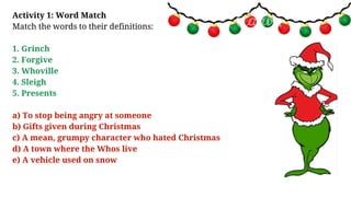 🎄 WorkBook з англійської мови "The Grinch" 🎄 | PPT