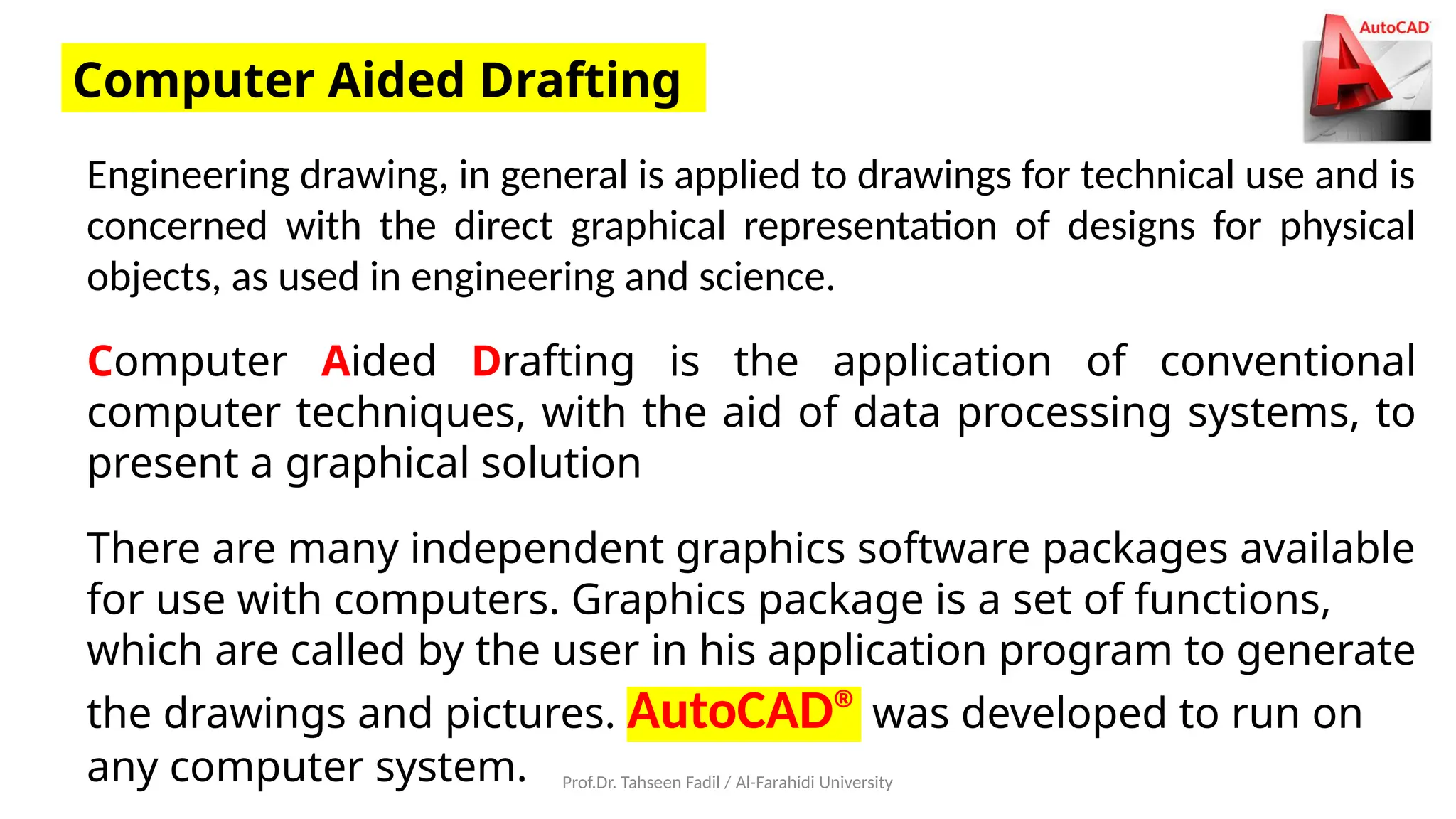 Mechanical and Engineering Drawing with AutoCAD | PPTX