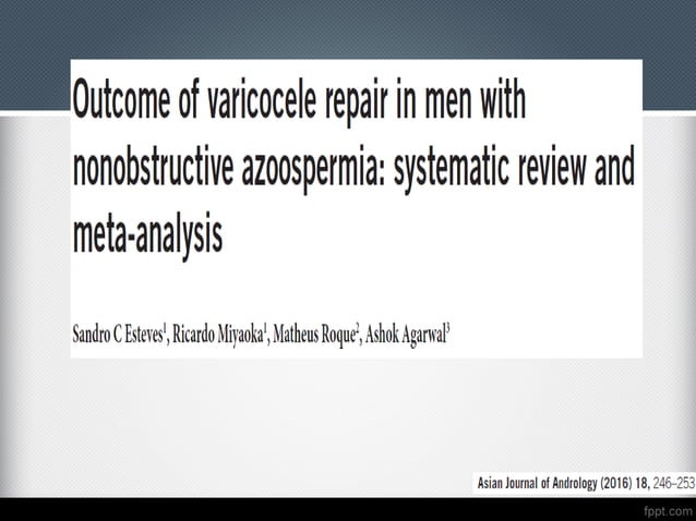 current surgical treatments of varicocele | PPTX