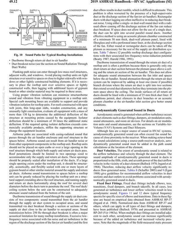 ASHRAE 2019 CHAPTER 48. NOISE AND VIBRATION CONTROL | PDF