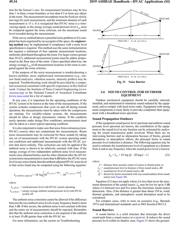 ASHRAE 2019 CHAPTER 48. NOISE AND VIBRATION CONTROL | PDF