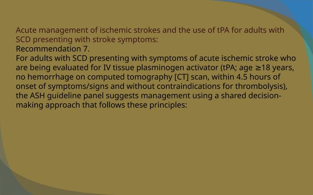 Approach to stroke in sickle cell disease | PPTX
